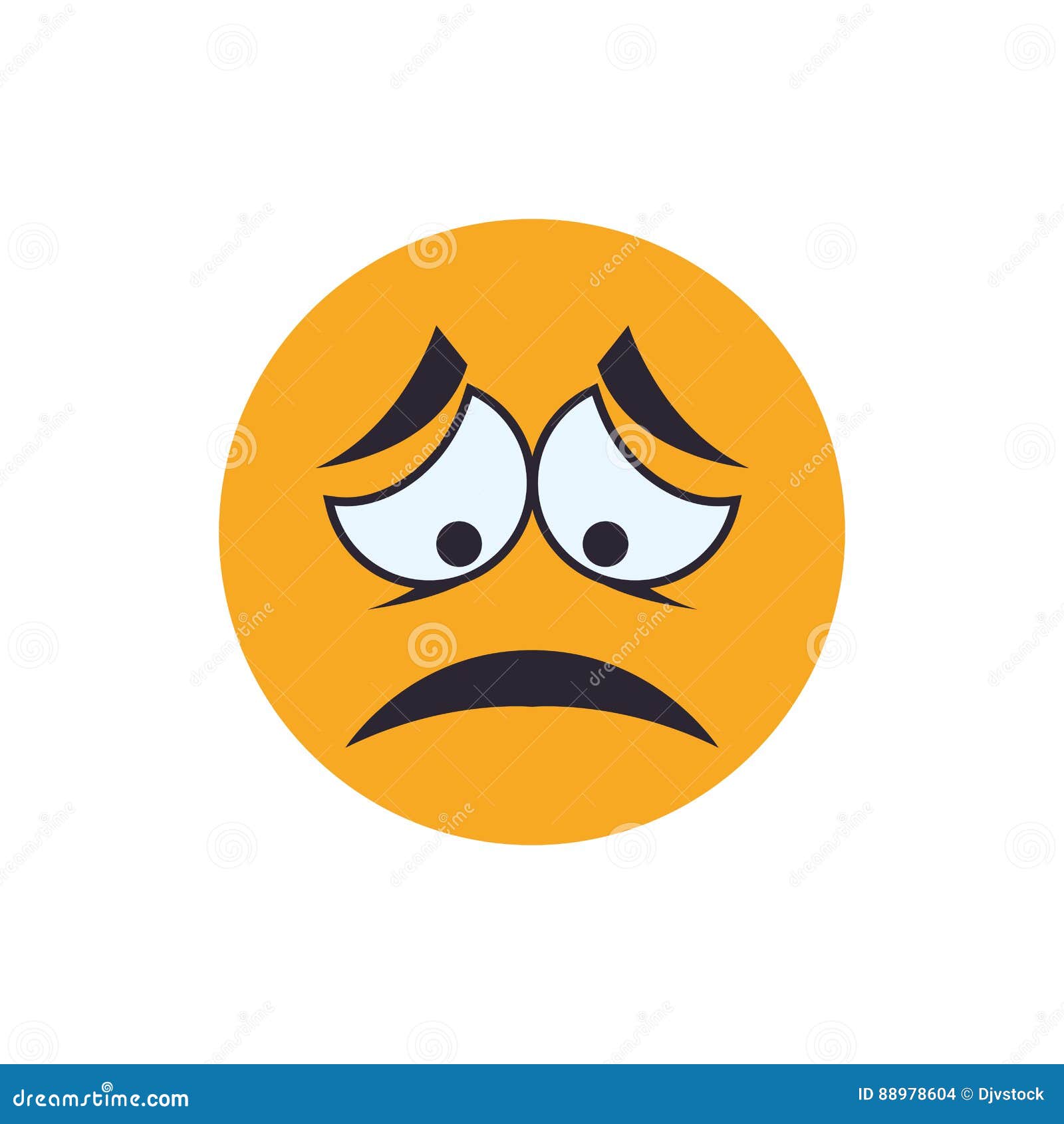 Ledsen Tecknad Filmframsida Stock Illustrationer - Illustration av ...