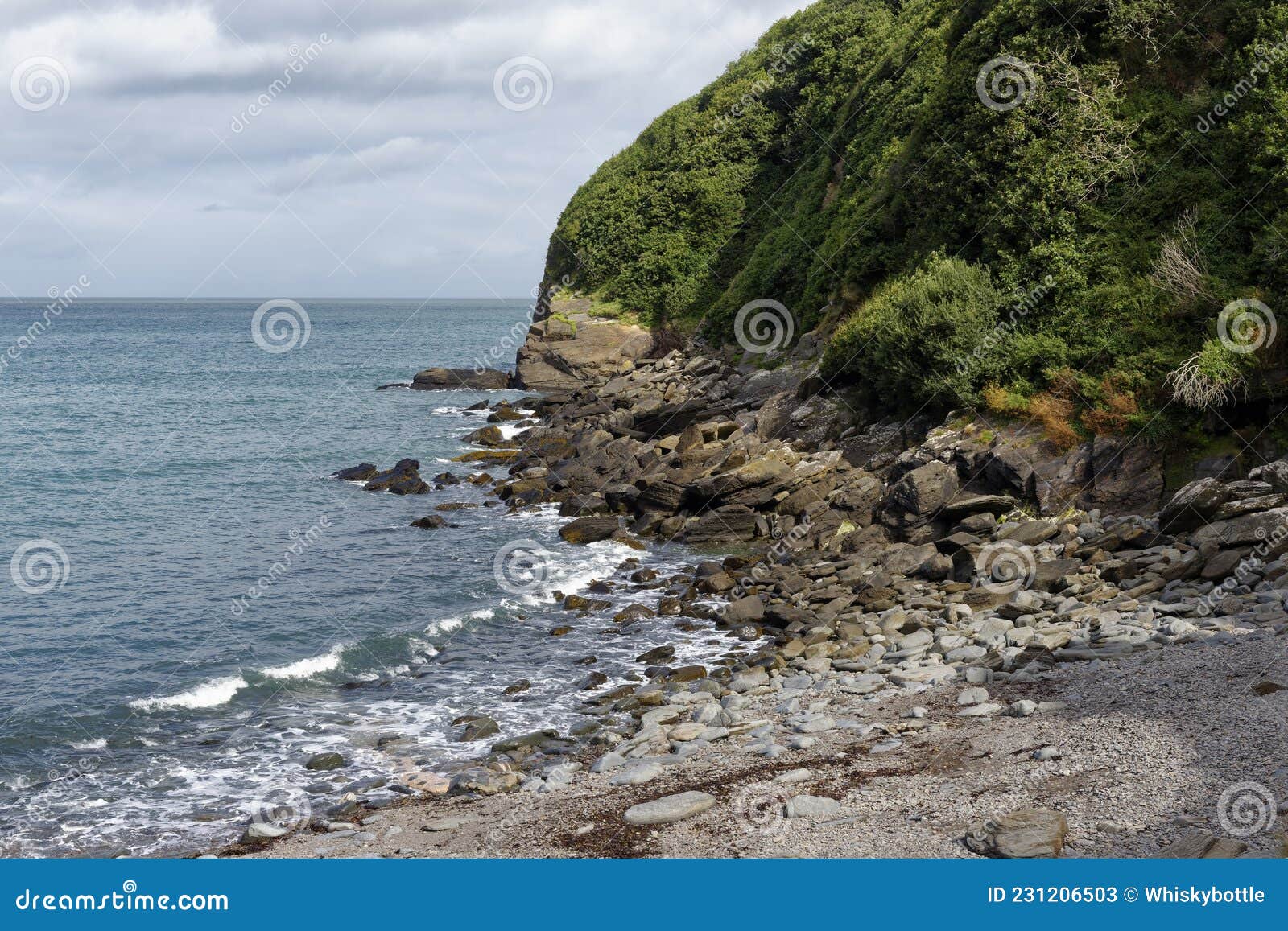 Lee Bay stock image. Image of water, point, coast, horizontal - 231206503