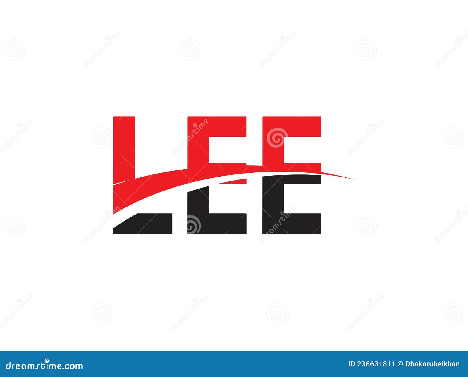 LEE Letter Initial Logo Design Stock Vector - Illustration of sign ...
