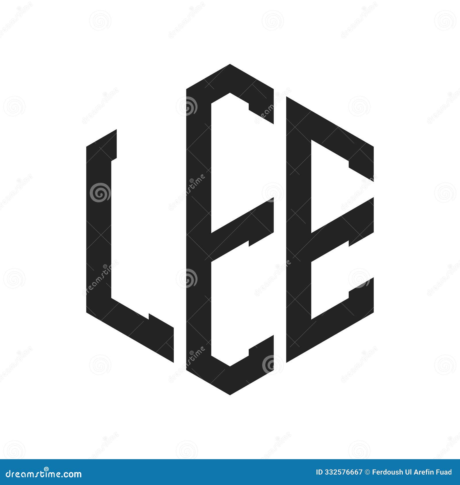 LEE Logo Design. Initial Letter LEE Monogram Logo Using Hexagon Shape ...