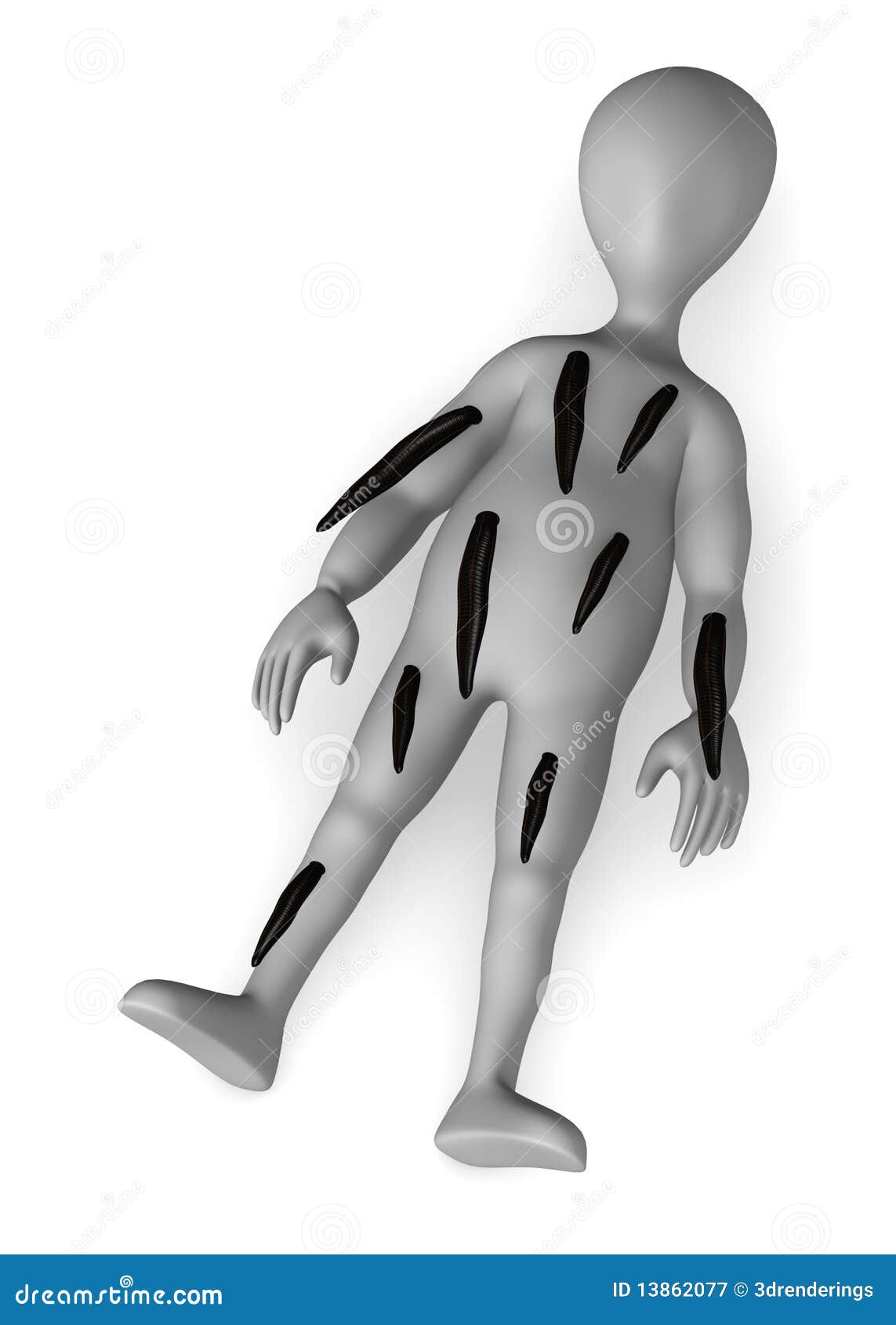 Leech stock illustration. Illustration of humanoid, hirudo - 13862077