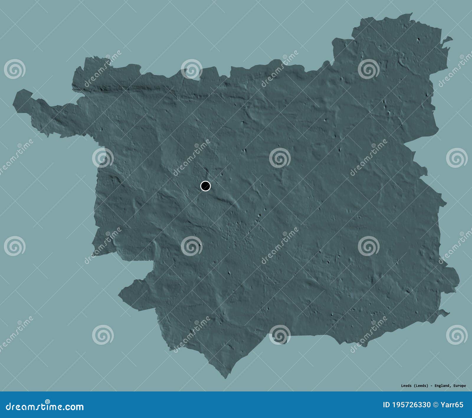 Leeds, Administrative County of England, on Solid. Administrative Stock ...