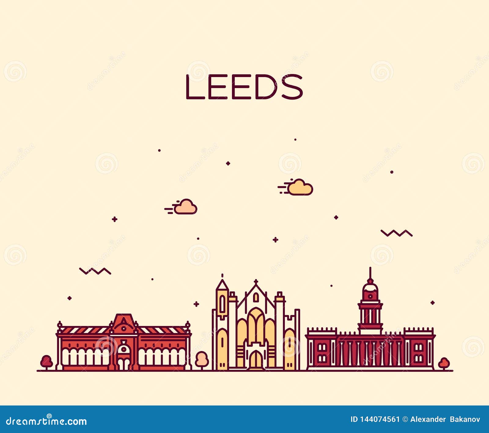 West Yorkshire County Map Vector Illustration | CartoonDealer.com ...