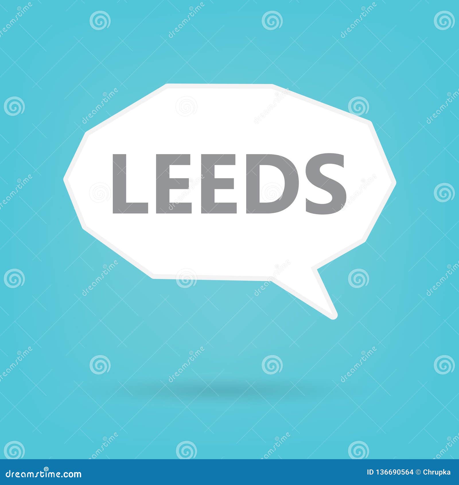Leeds Word on a Speech Bubble Stock Vector - Illustration of word, city ...