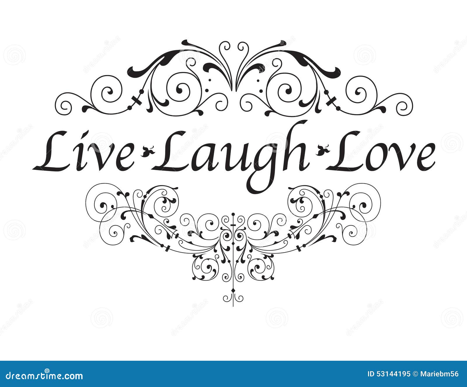 Leef de Liefde van de Lach vector illustratie. Illustration of ...