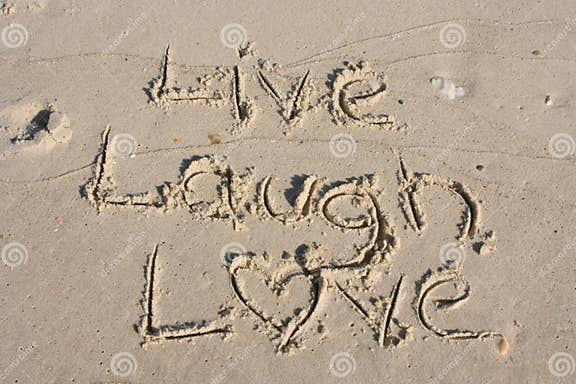 Leef de Liefde van de Lach stock afbeelding. Image of geschreven - 853901