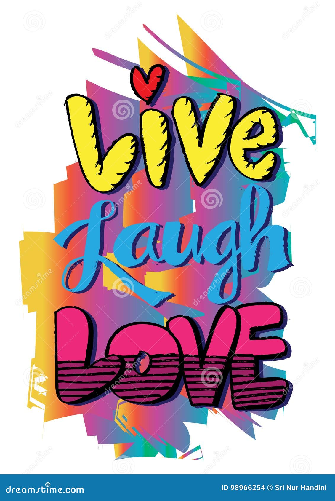 Leef de Liefde van de Lach stock illustratie. Illustration of ...