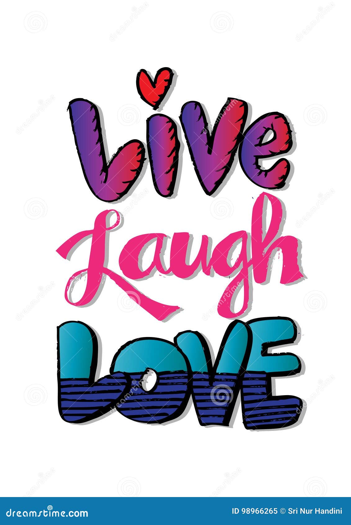 Leef de Liefde van de Lach vector illustratie. Illustration of ...