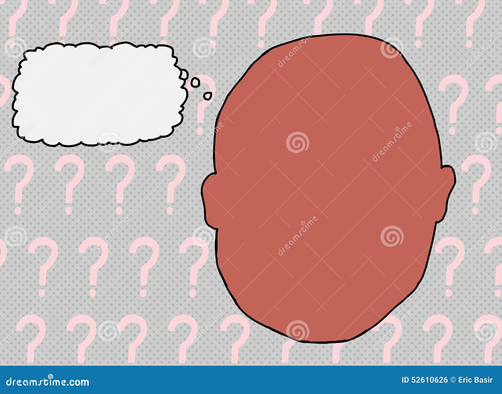 Leeg Gezicht Met Gedachte Bel Stock Illustratie - Illustration of ...