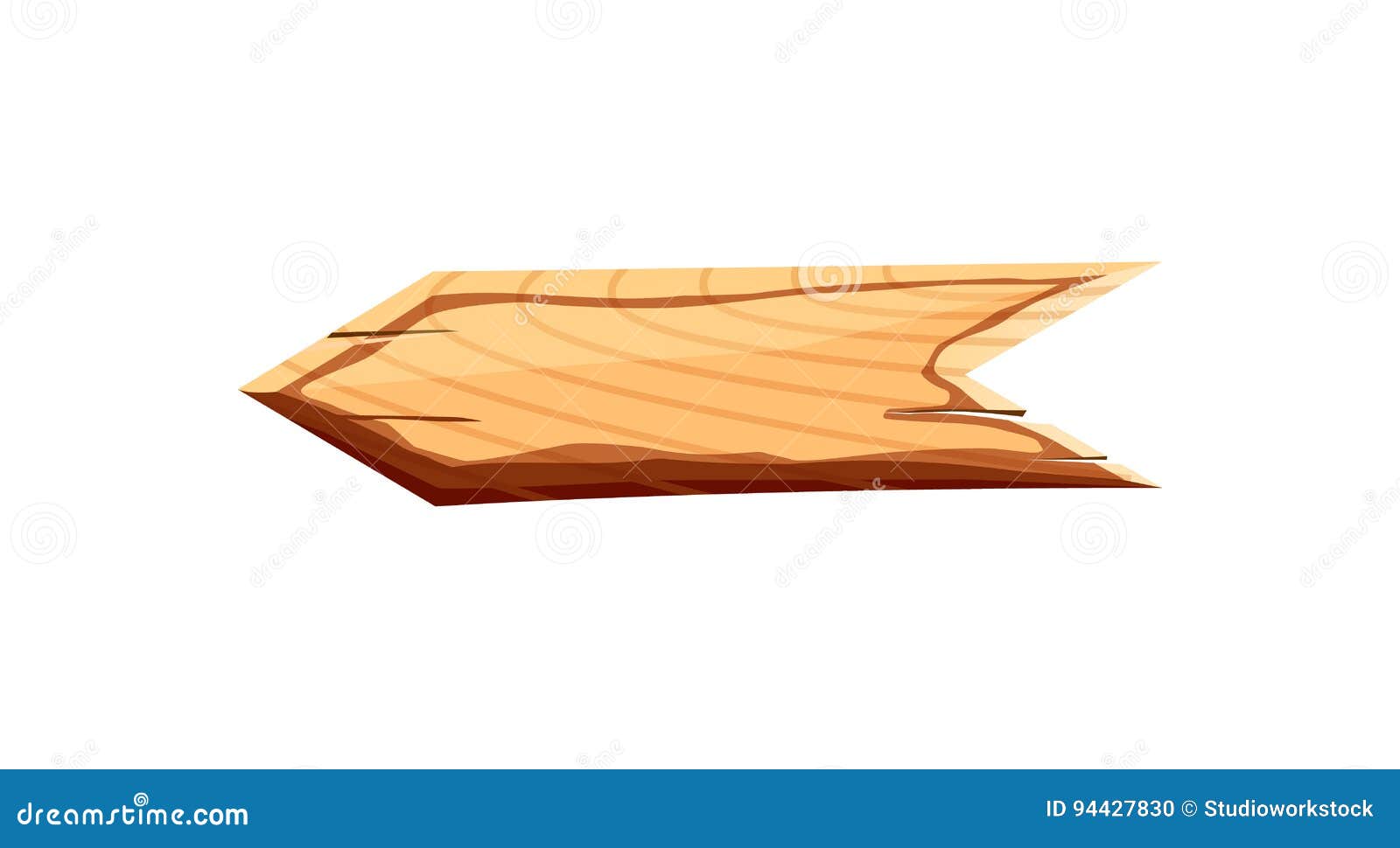 Leeg Houten Pijl Vectorpictogram Vector Illustratie - Illustration of ...