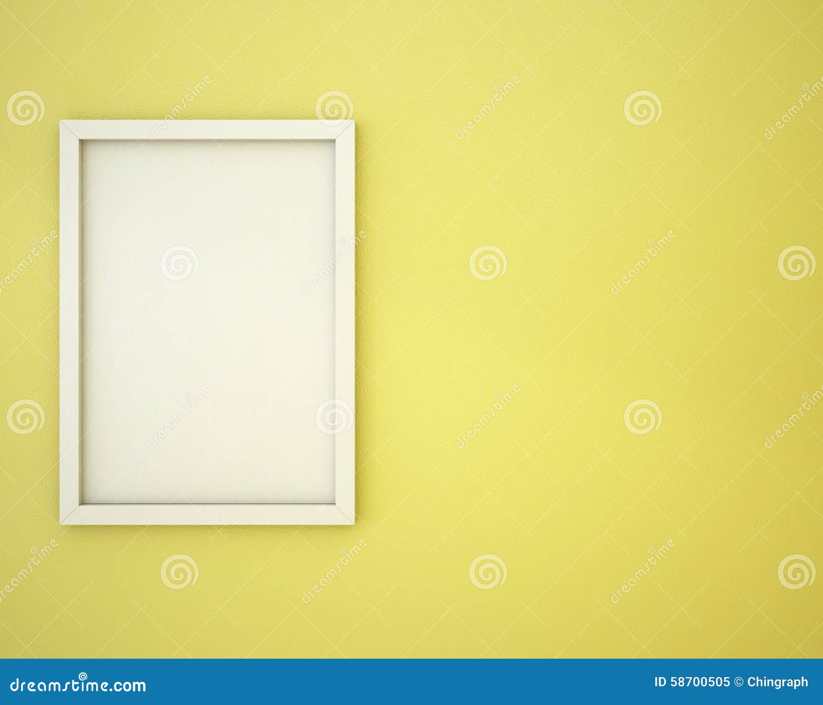 Leeg Kader Op Vla Gele Muur Stock Illustratie - Illustration of ...