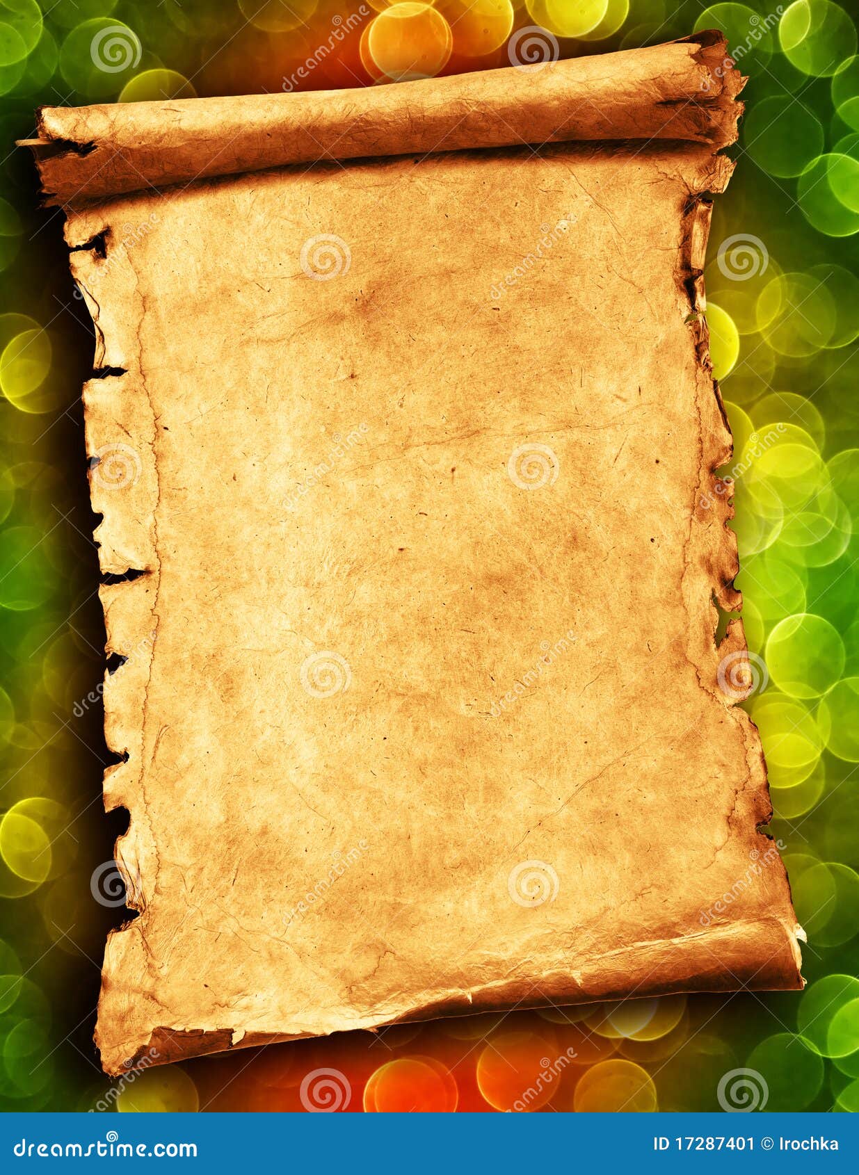 Leeg rol of perkament stock afbeelding. Image of gegevens - 17287401