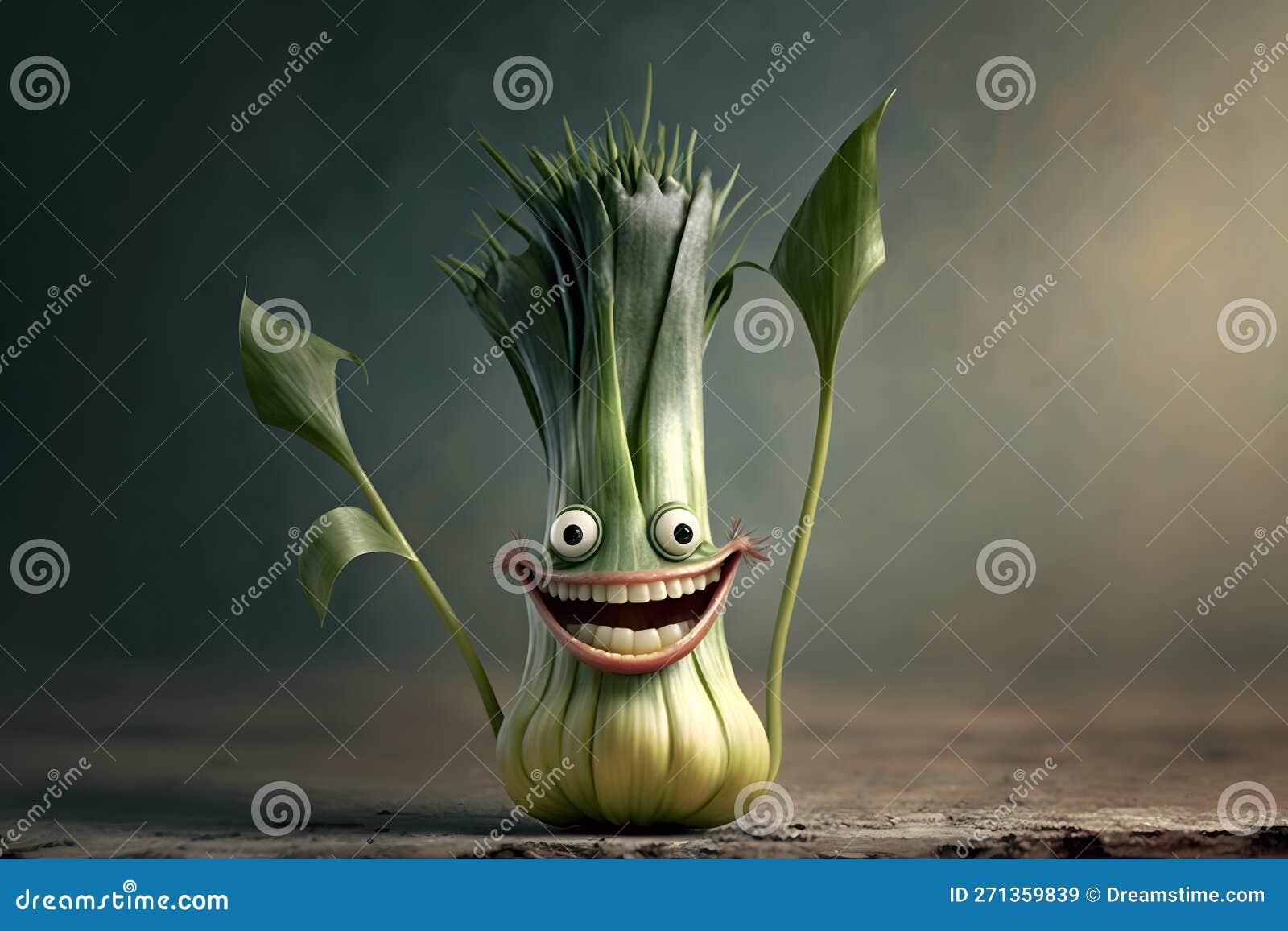 Leek Cartoon Character With Love Cute Emoticon Vector Illustration ...