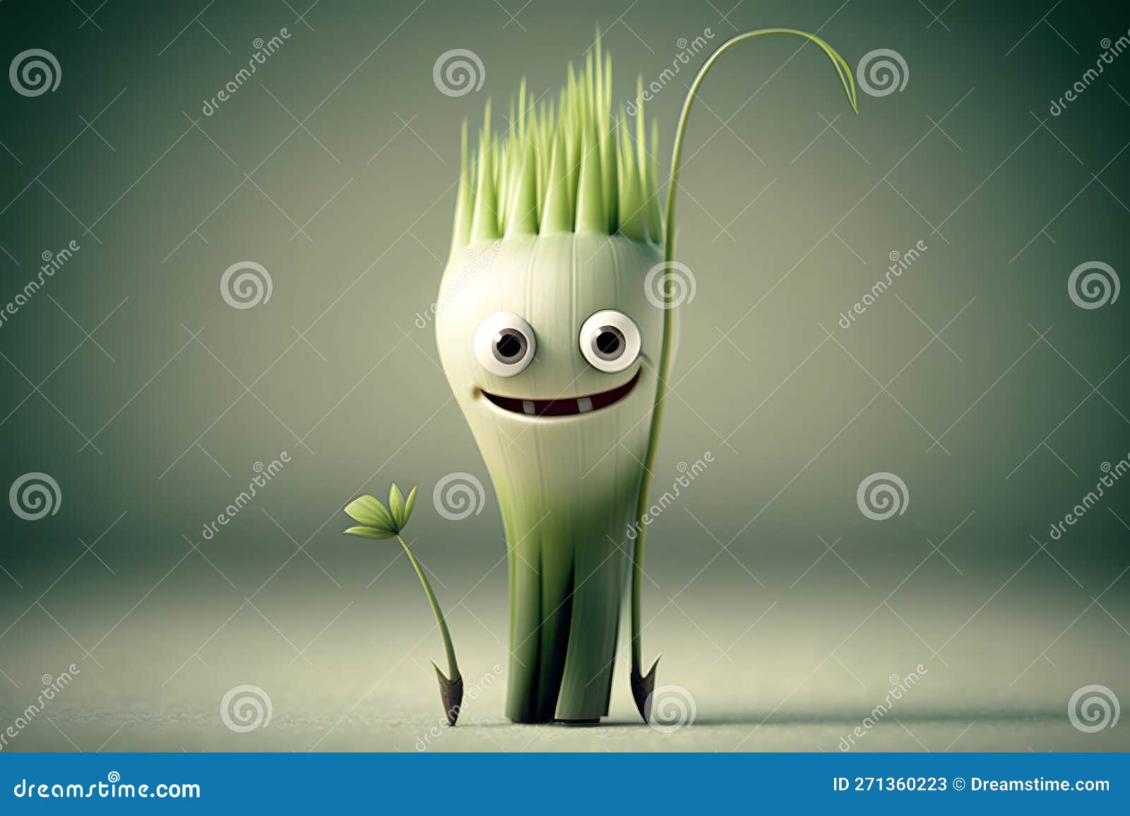 Leek cartoon character. stock illustration. Illustration of fresh ...