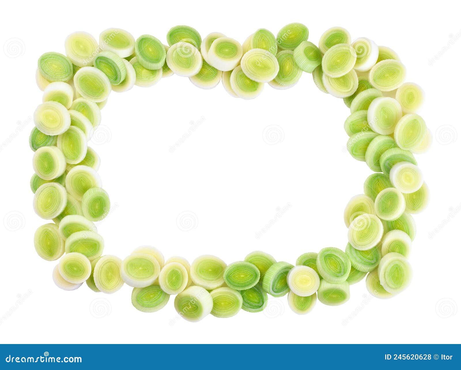 Leek Frame , Isolated on White Background, Copy Space for Text Stock ...
