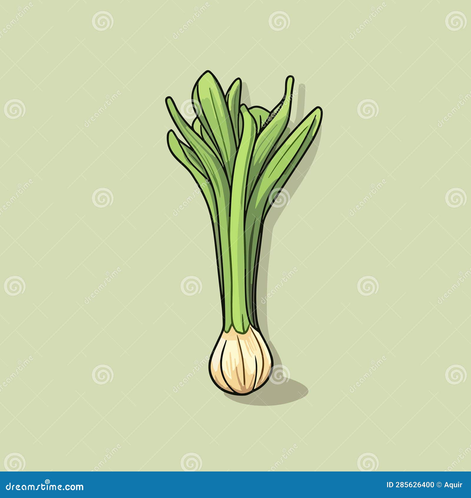 Leek Hand-drawn Illustration. Leek. Vector Doodle Style Cartoon ...