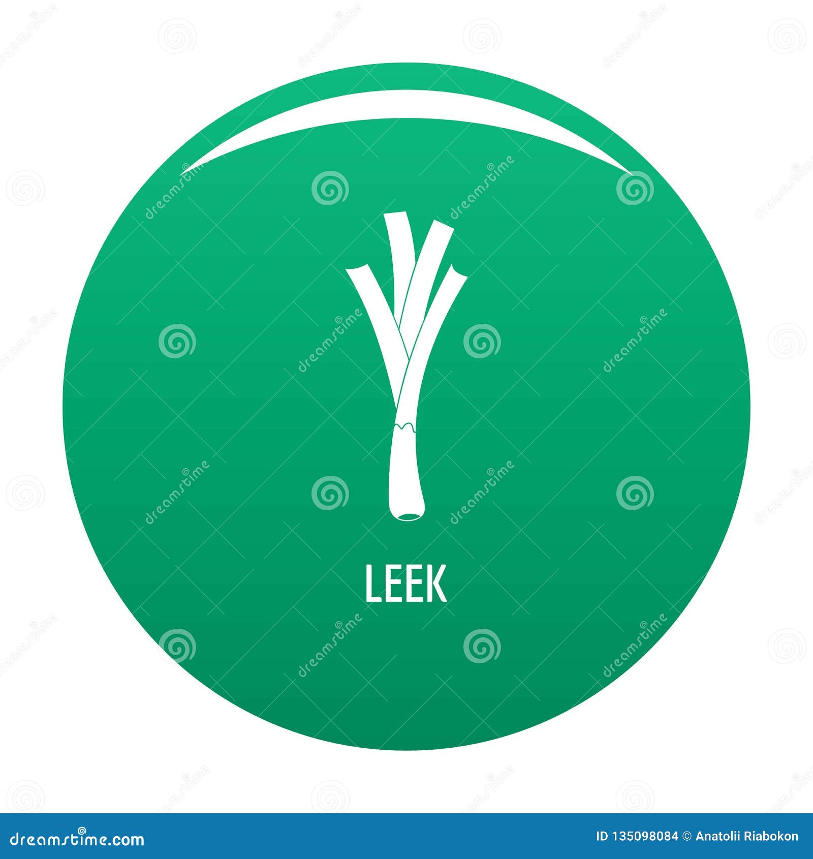 Leek icon vector green stock vector. Illustration of icon - 135098084