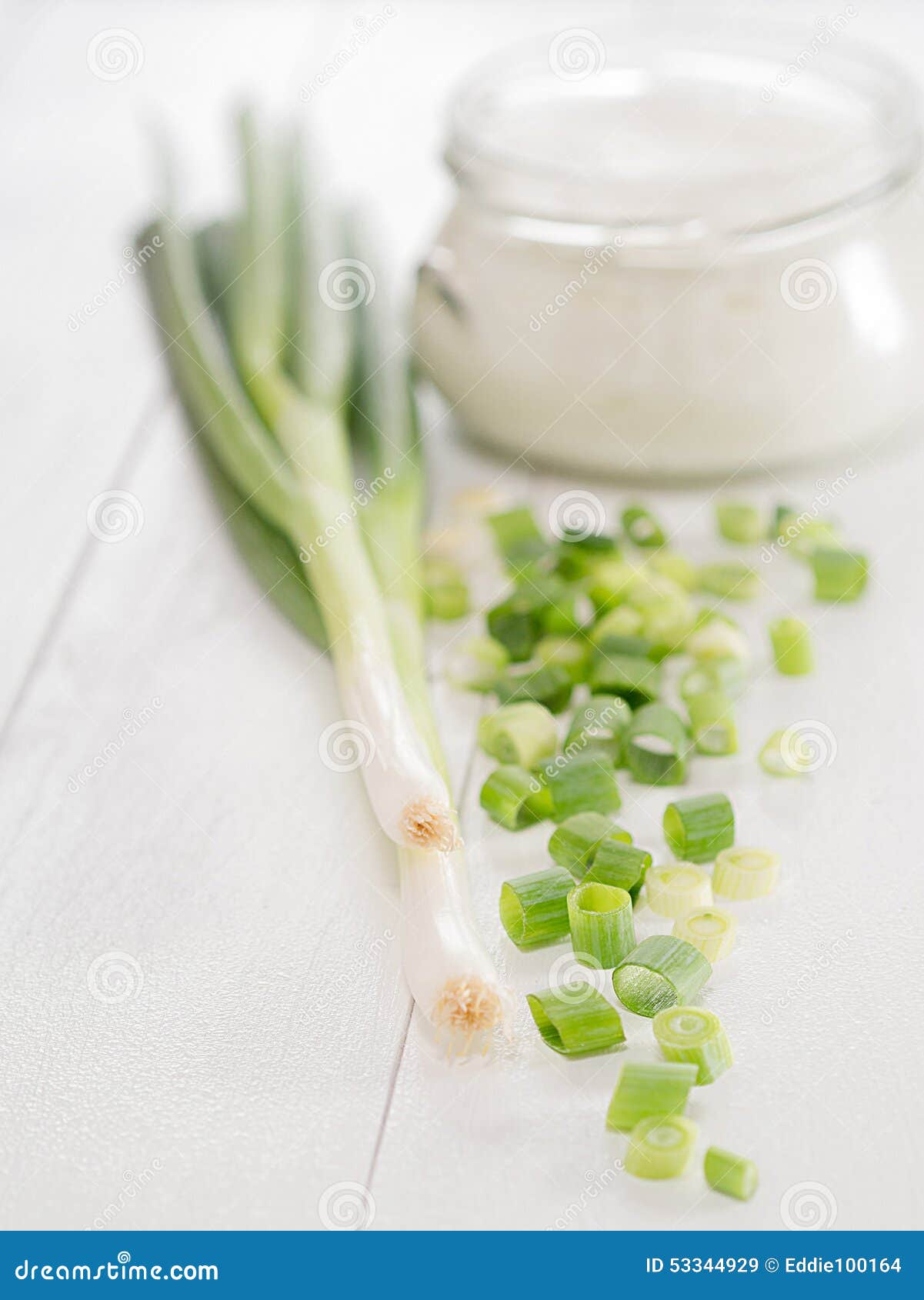 Leek Onions and a Glass of Curd Stock Image - Image of diet, vegetarian ...