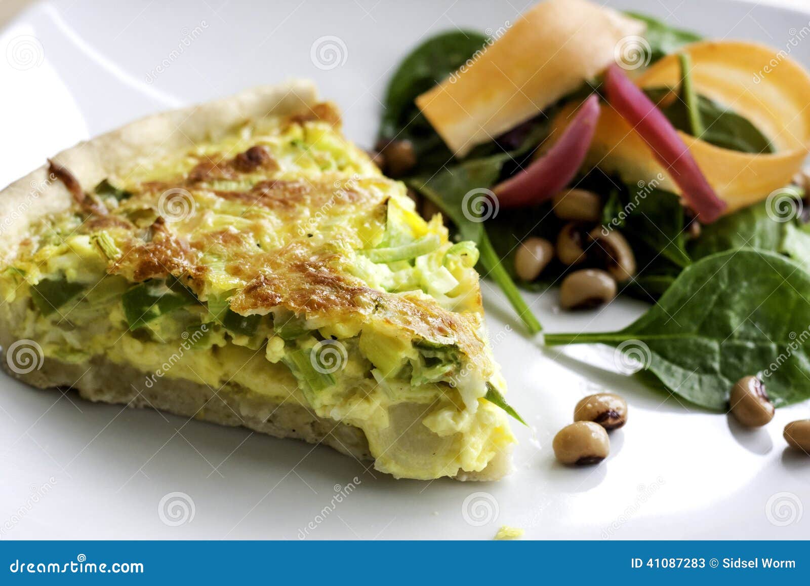 Leek Pie stock image. Image of fresh, zwiebelkuchen, dish - 41087283