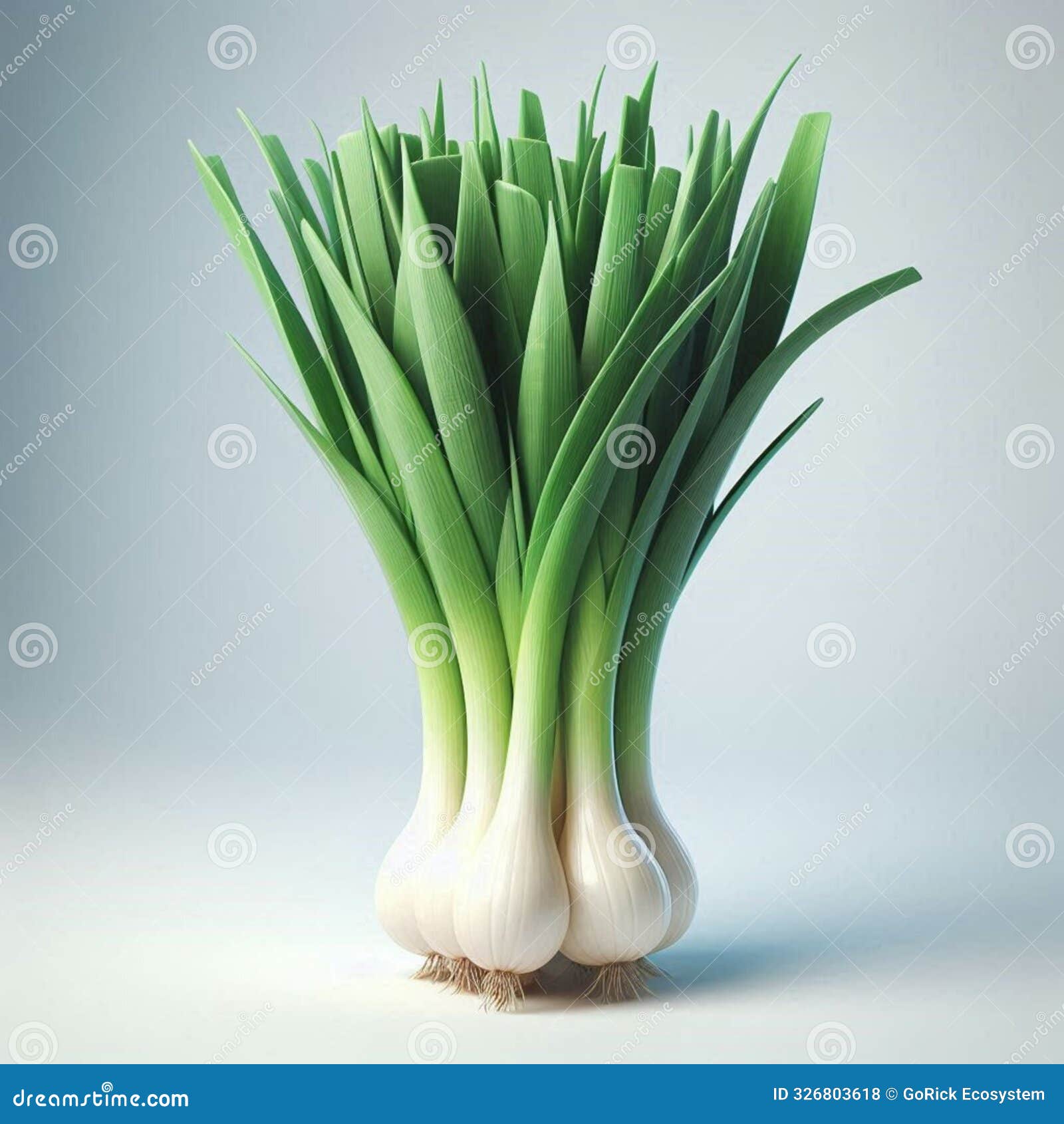 Leeks Look Pretty and Beautiful on a White Background Stock ...