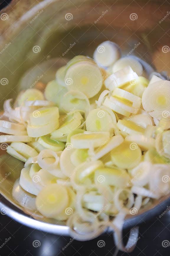 Leeks in a pot stock photo. Image of health, leek, healthy - 6322256