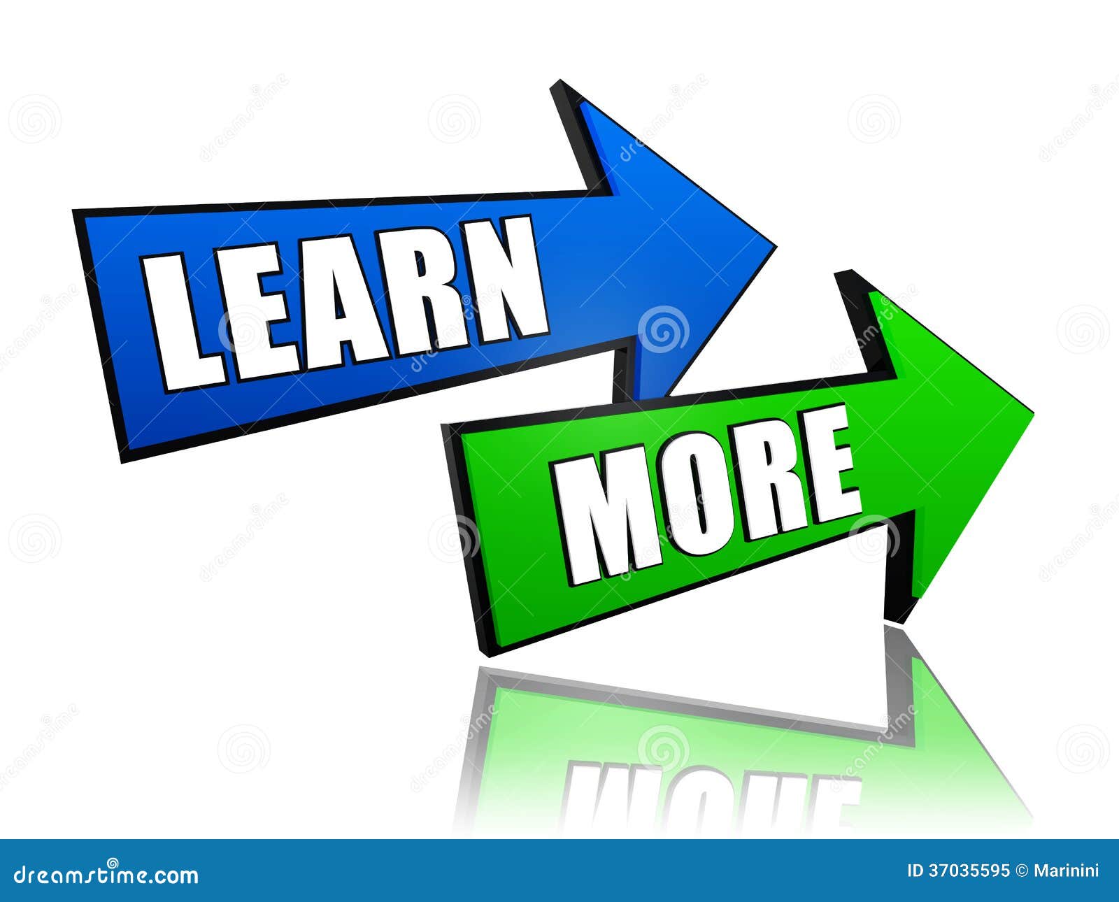 Leer meer in pijlen stock illustratie. Illustration of leer - 37035595