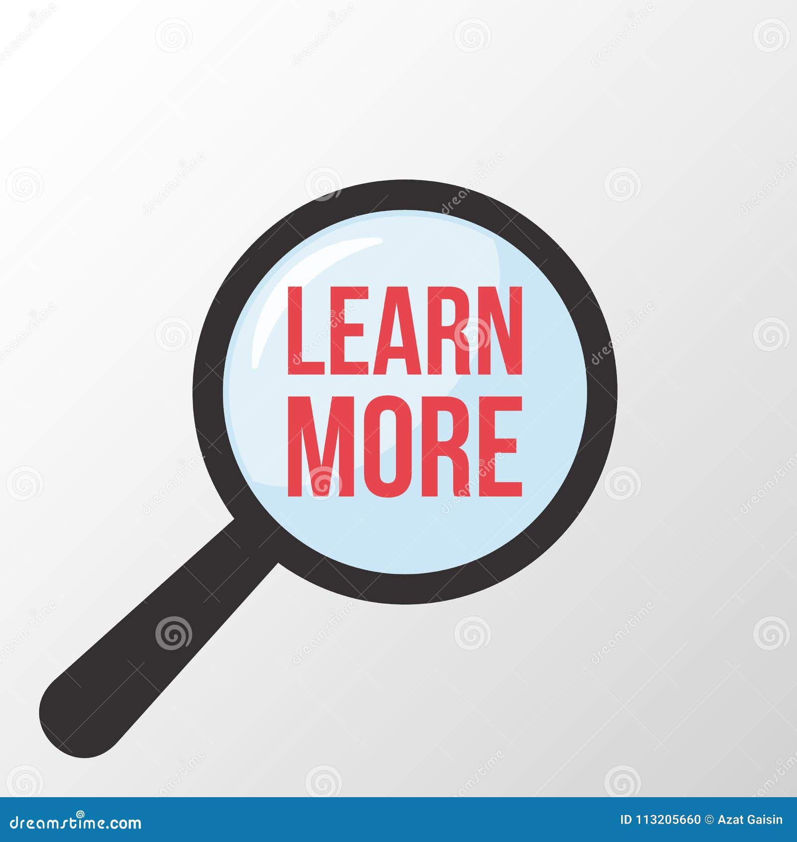 Leer Meer Word Vergrootglas Vector Illustratie - Illustration of banier ...