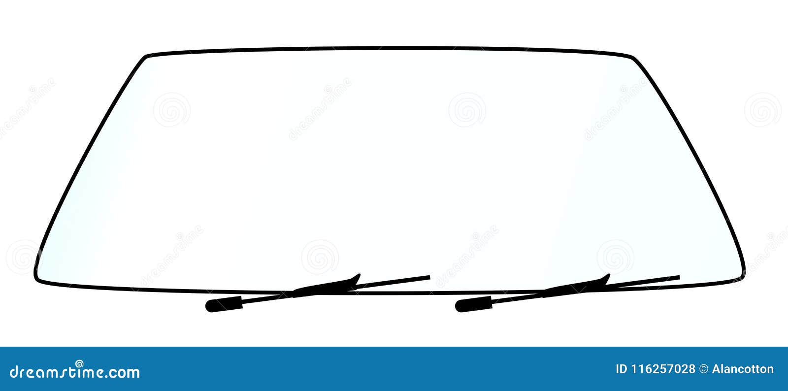 Leere Fahrzeug-Windschutzscheibe Vektor Abbildung - Illustration von ...