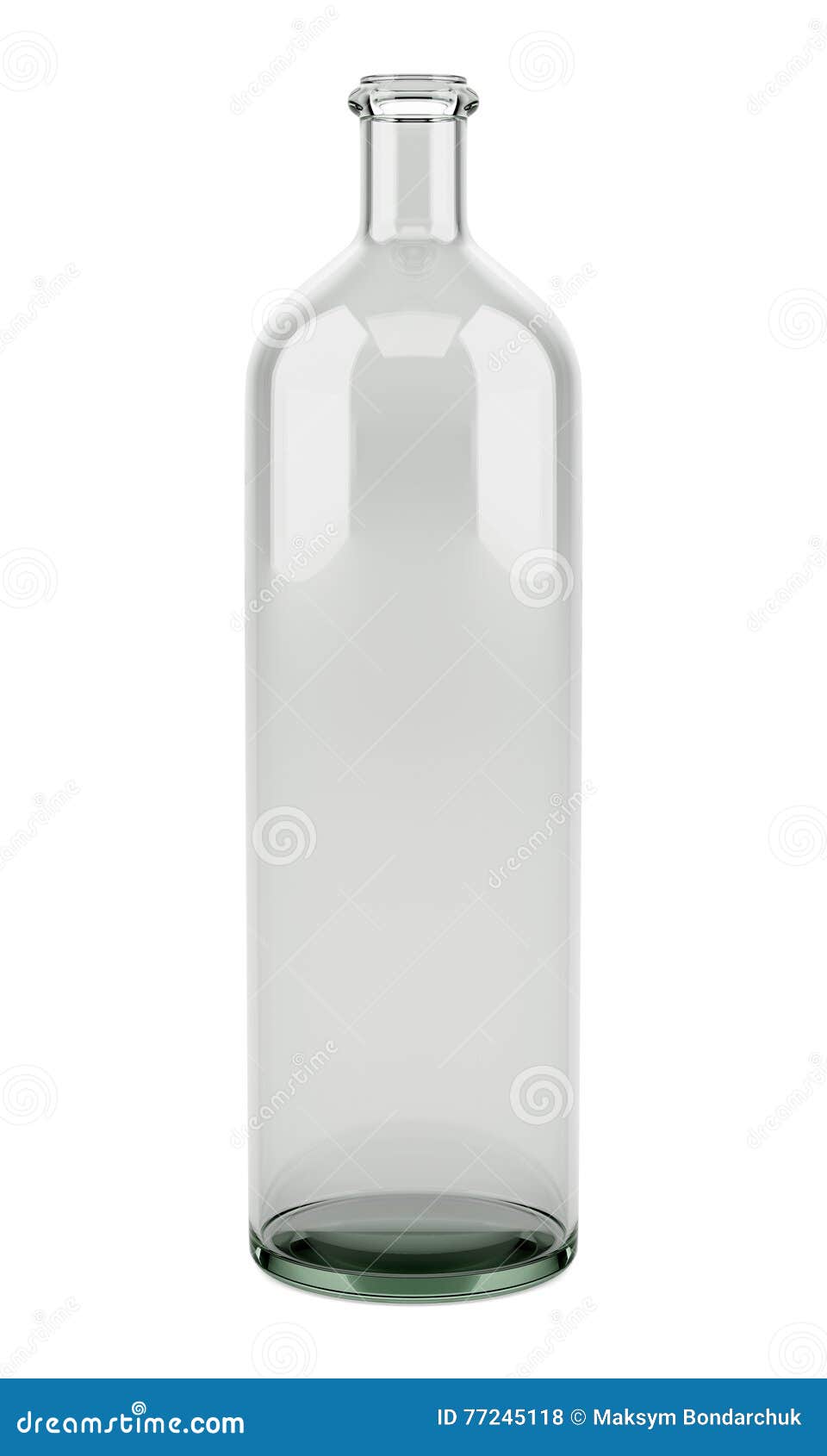 Leere Flasche Lokalisiert Auf Weiß Stock Abbildung - Illustration von ...