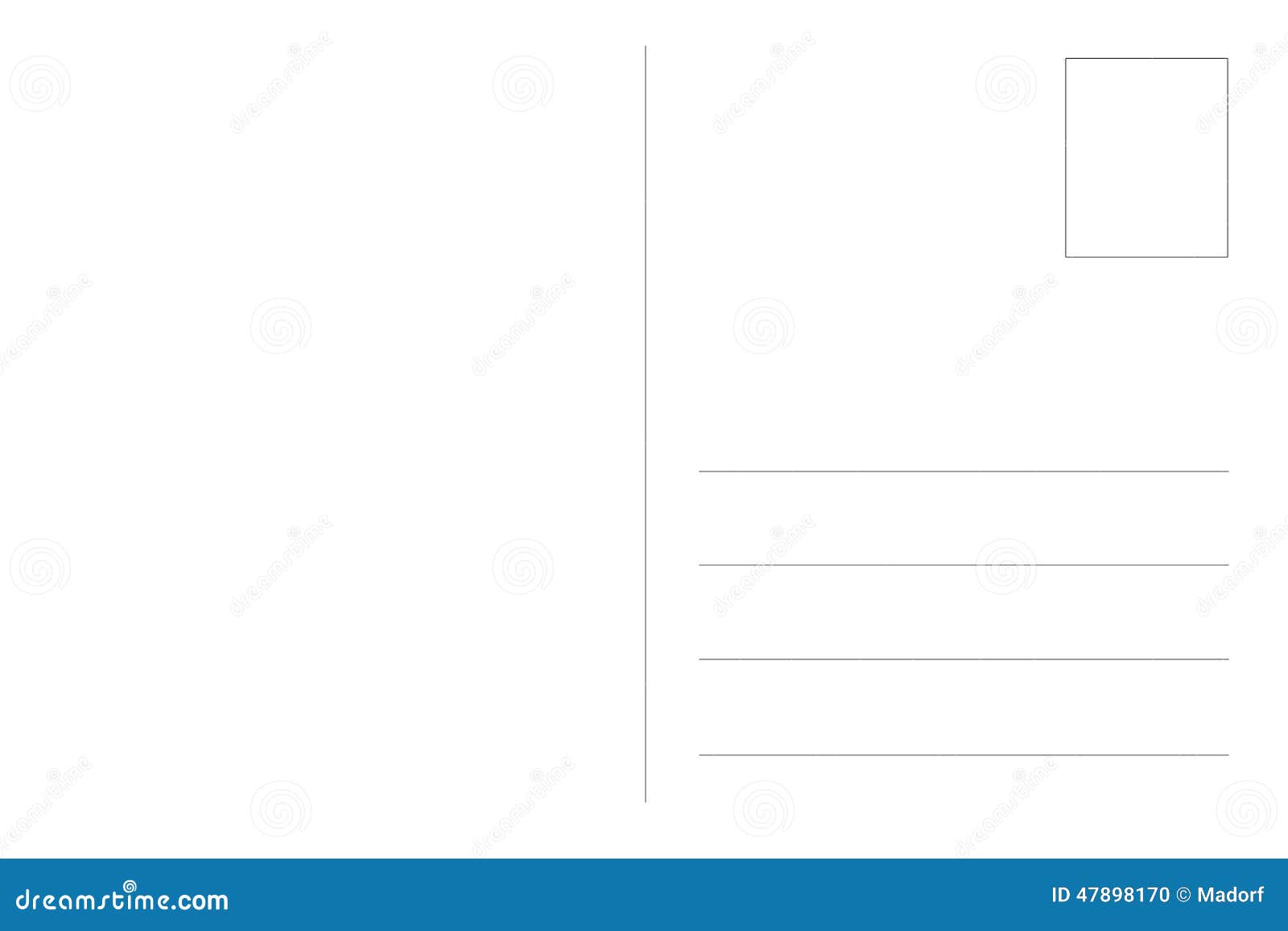 Leere Postkarte Mit Raum Des Freien Texts Stockfoto - Bild von ...