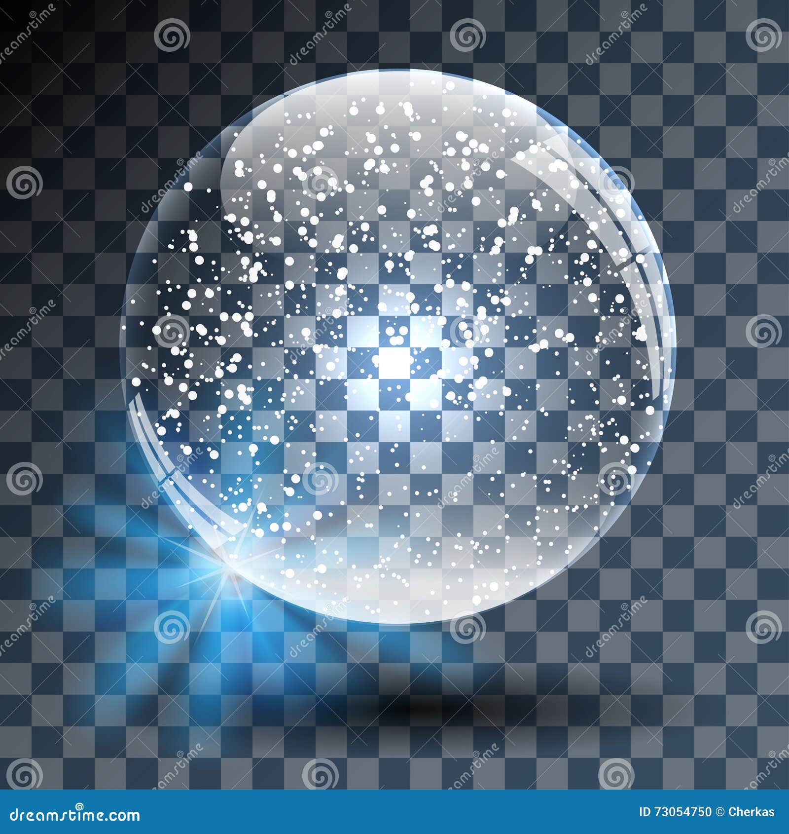 Leere Snowy-Glaskugel Auf Transparentem Vektor Abbildung - Illustration ...