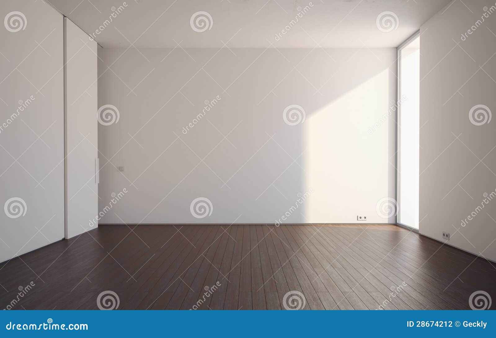 Leerer Raum stock abbildung. Illustration von zuhause - 28674212