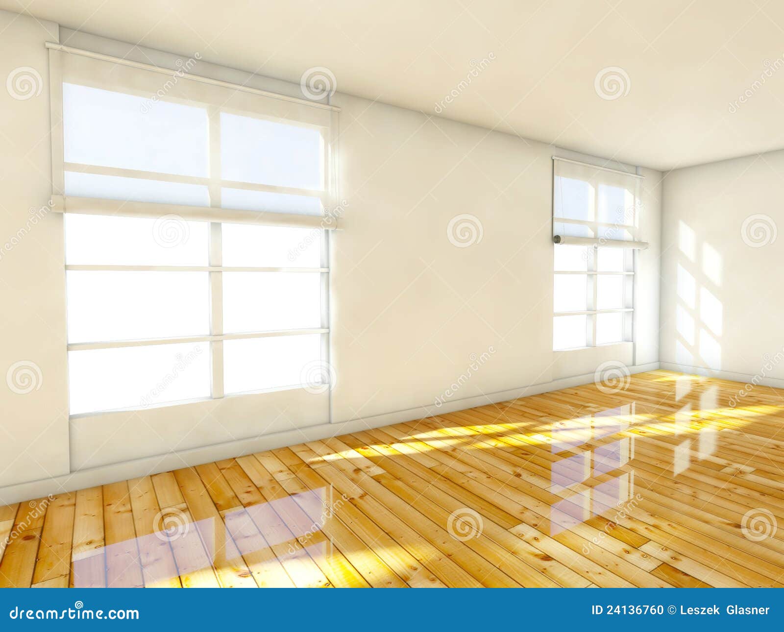 Leerer Raum, Innenraum Des Hauses 3d Stockfoto - Bild von bequem, farbe ...
