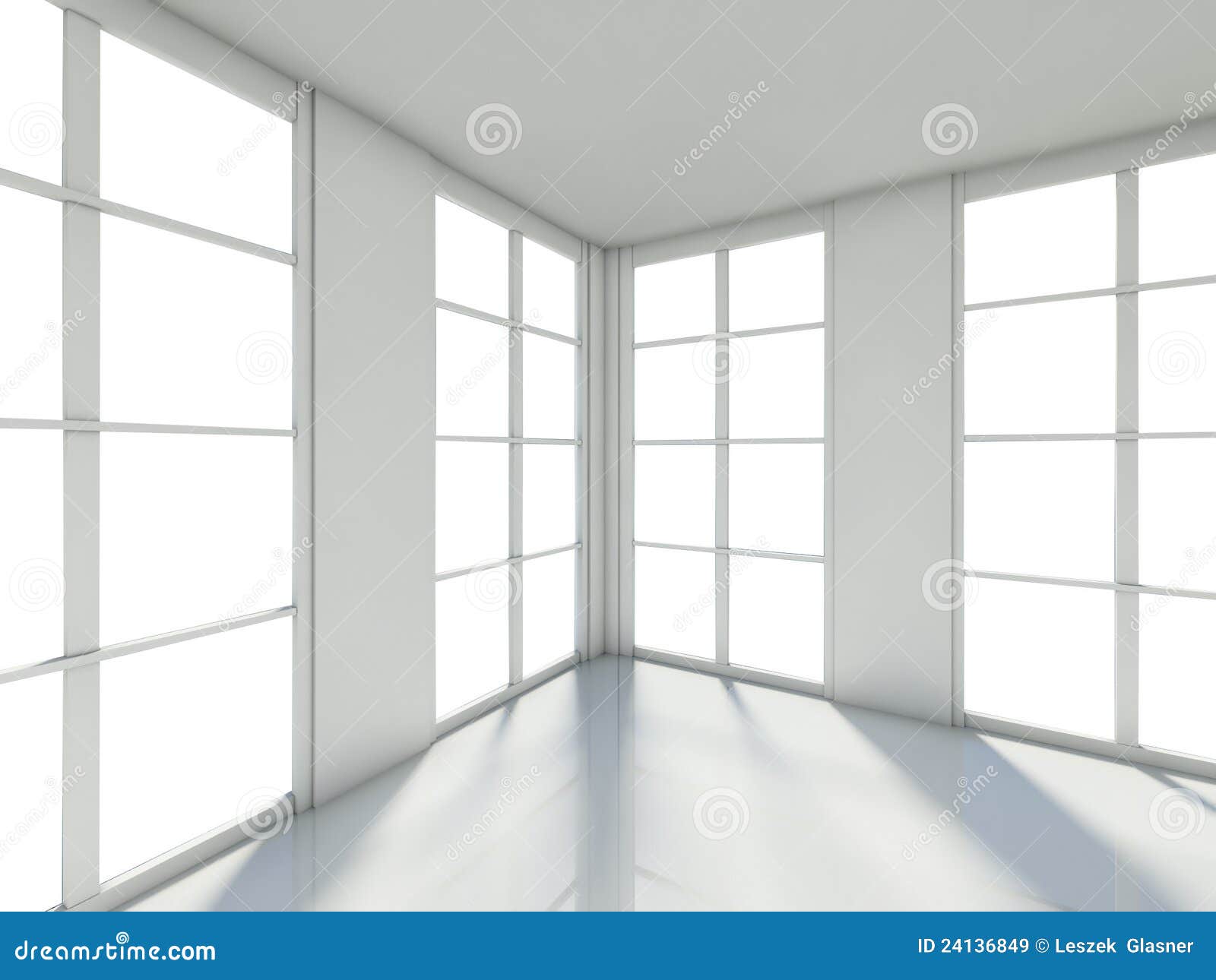 Leerer Raum, Innenraum Des Hauses 3d Stock Abbildung - Illustration von ...