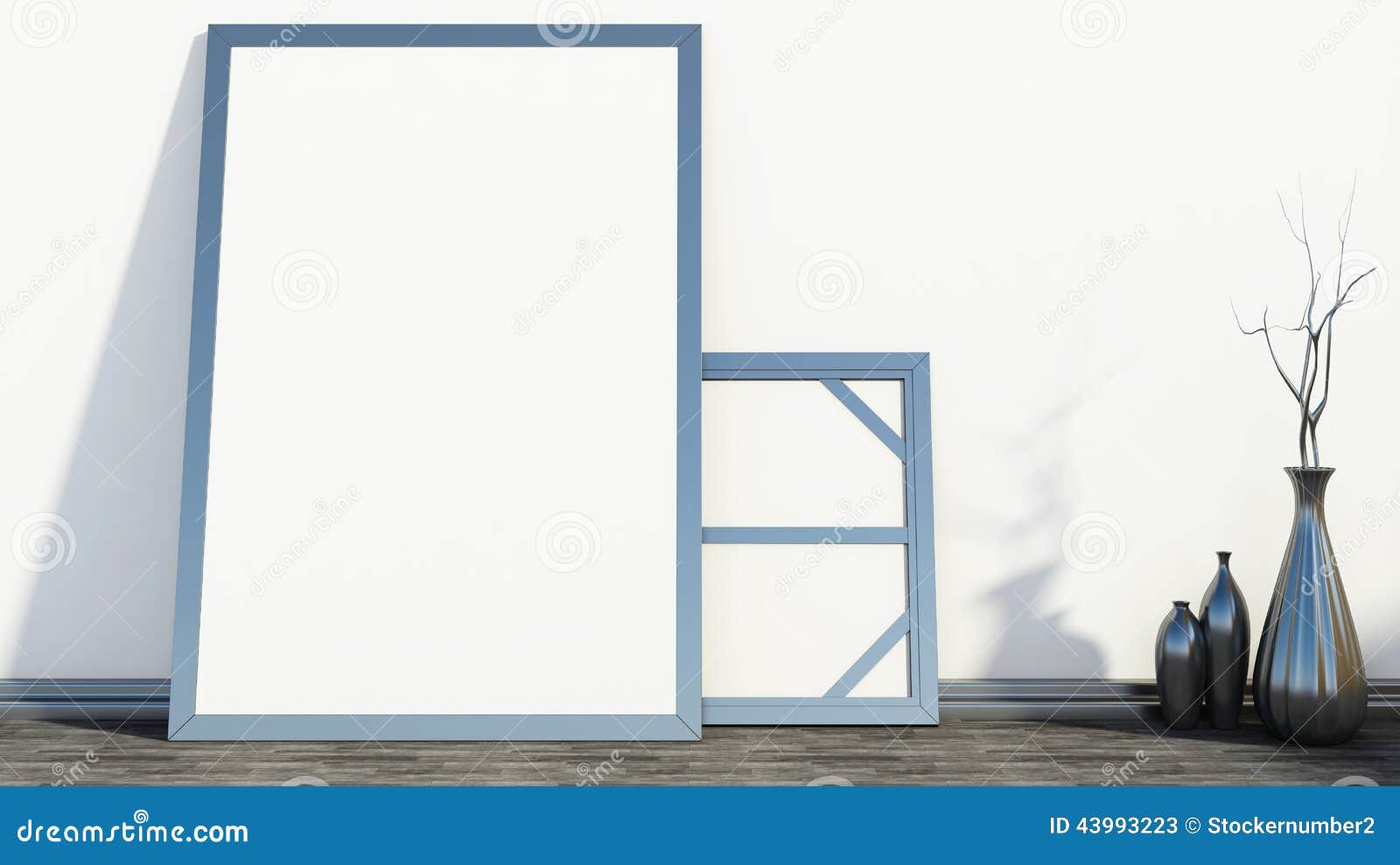 Leeres Bild im Raum stock abbildung. Illustration von dekoration - 43993223