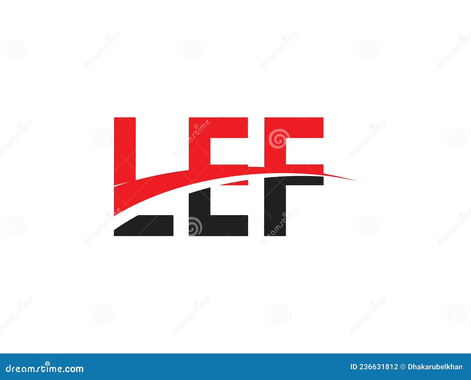 LEF Letter Initial Logo Design Stock Vector - Illustration of style ...