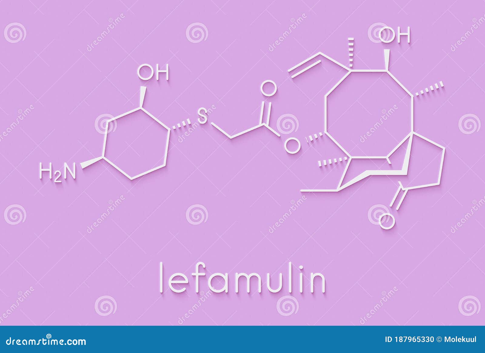 Lefamulin Antibiotic Drug Molecule. Skeletal Formula. Stock ...