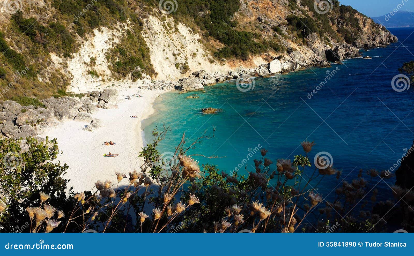 Lefkada Agiofili Beach stock photo. Image of lefkada - 55841890