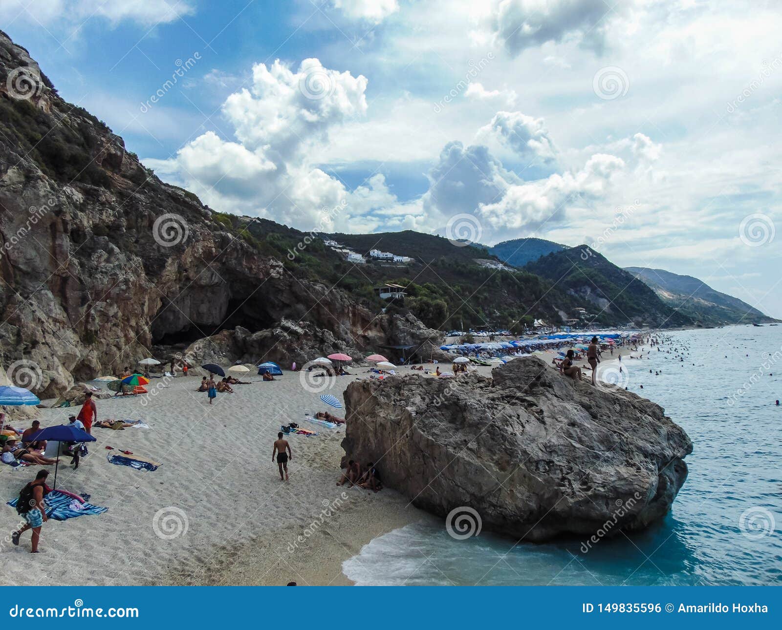 View of Kathisma beach editorial photo. Image of island - 149835596