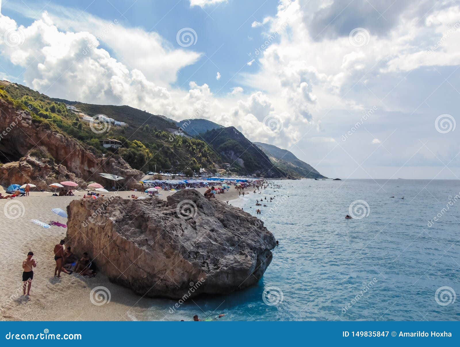 View of Kathisma beach editorial photography. Image of lefkada - 149835847