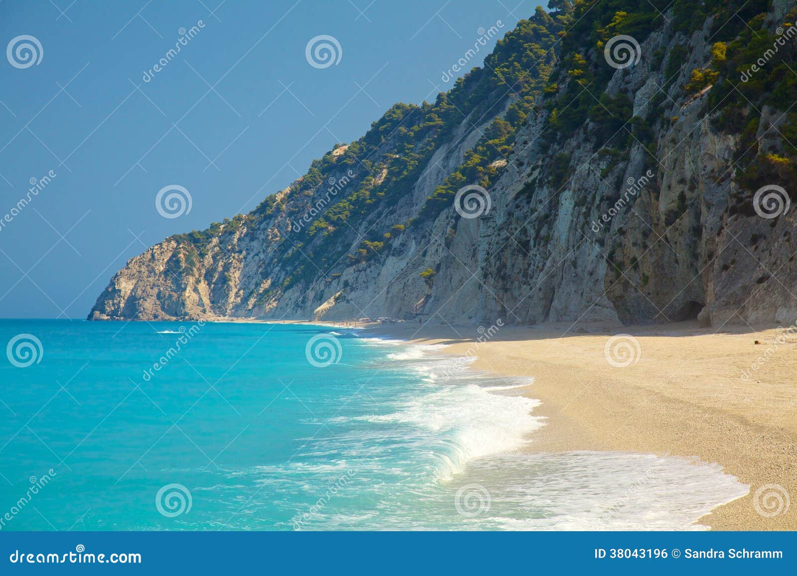 Lefkada island, Greece stock photo. Image of hill, clear - 38043196