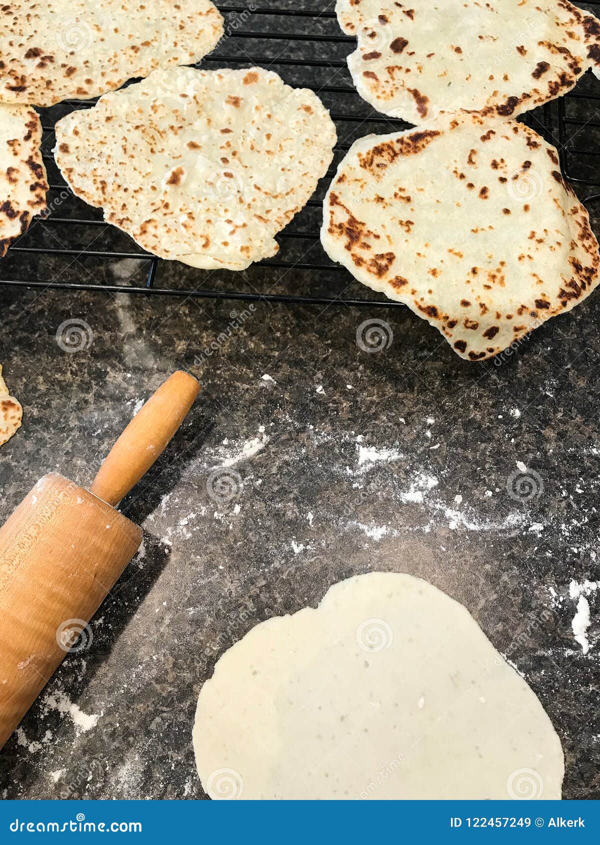 Rolling out lefse stock image. Image of norway, potato - 122457249