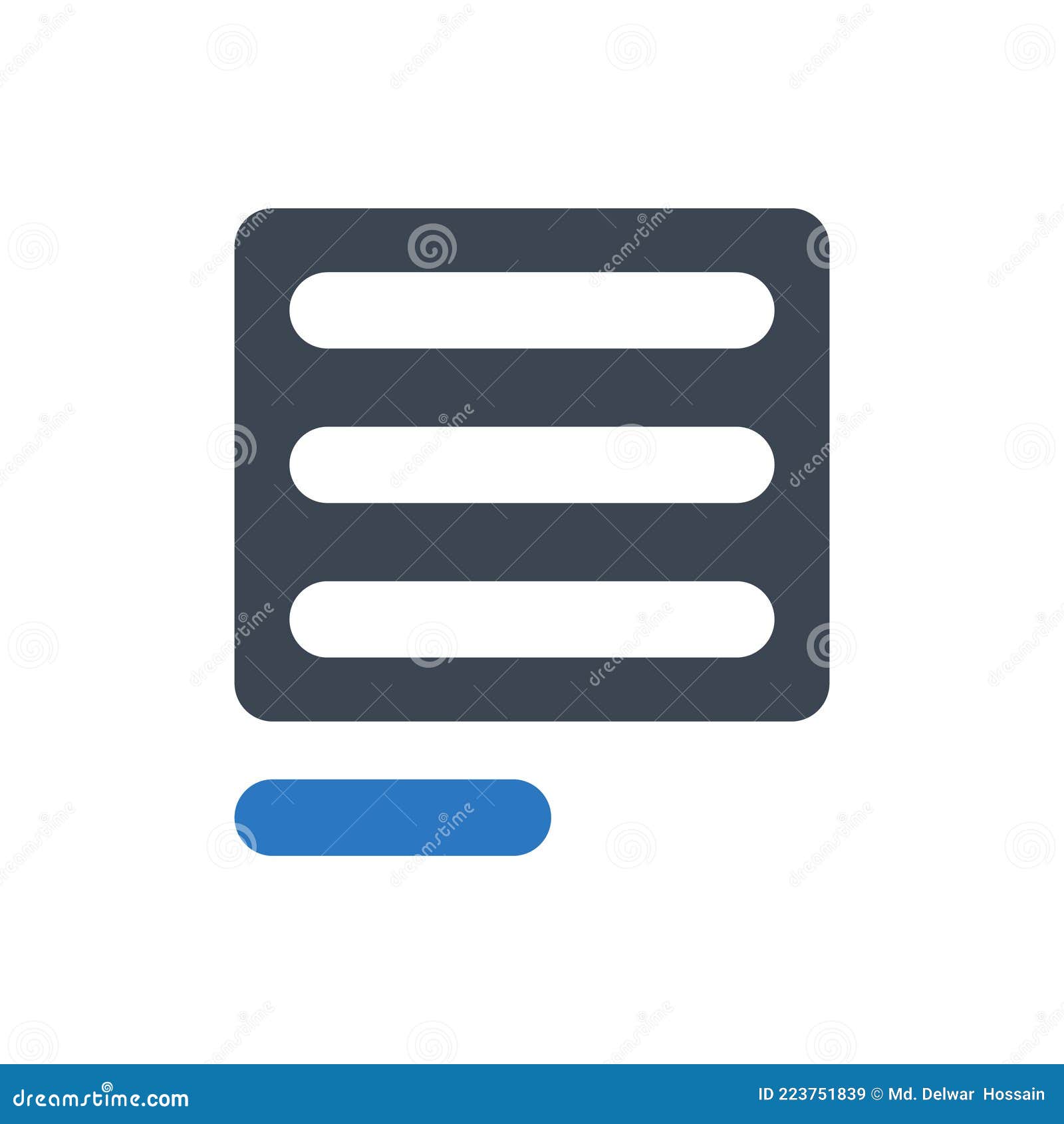 Left align icon stock vector. Illustration of left, symbol - 223751839