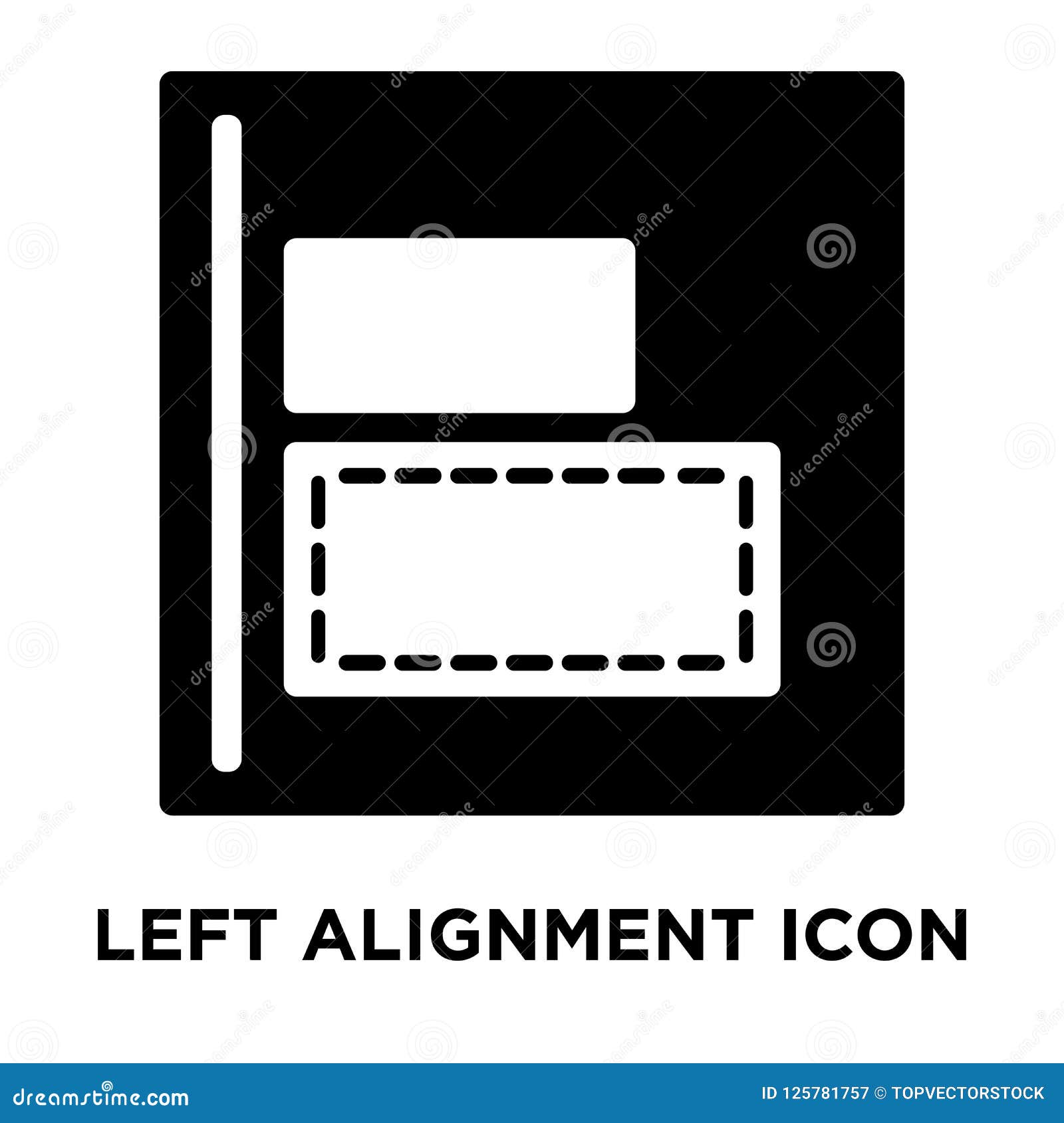 Left Alignment Icon Vector Isolated on White Background, Logo Co Stock ... Left Alignment Icon Vector Isolated on White Background, Logo Co Stock ...