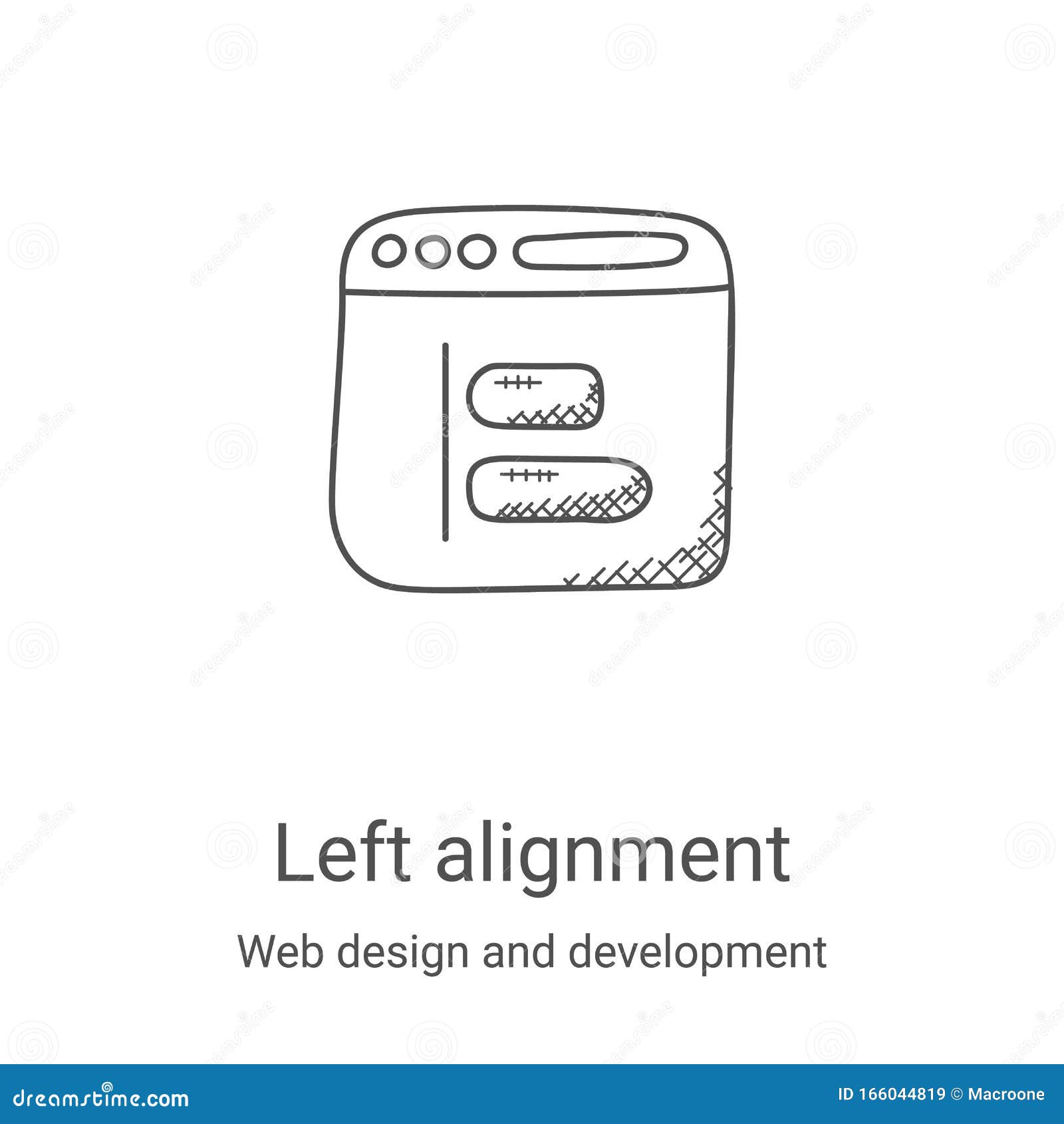 Left Alignment Icon Vector Sign And Symbol Isolated On White Background ...