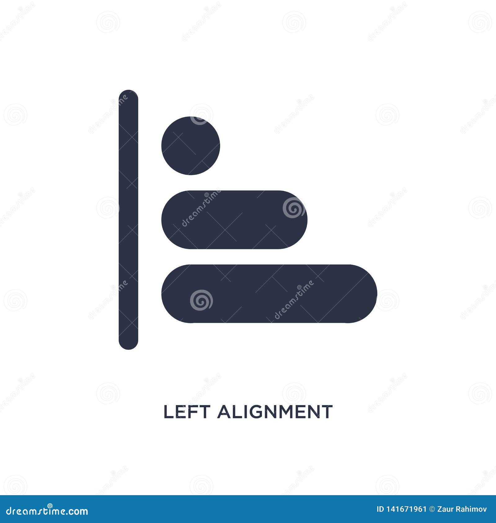 Left Alignment Icon on White Background. Simple Element Illustration ...