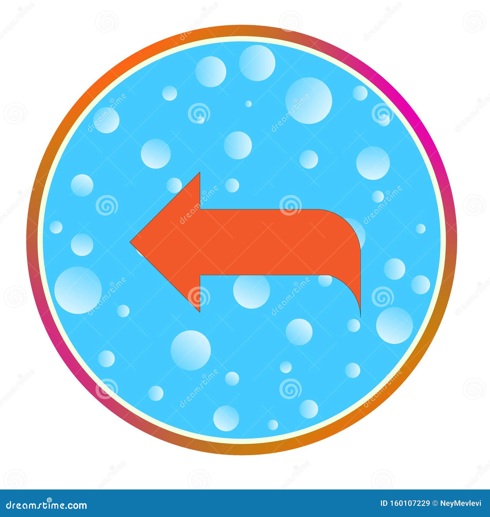 Left Arrow Button or Symbol with Circle V.5 Stock Vector - Illustration ...