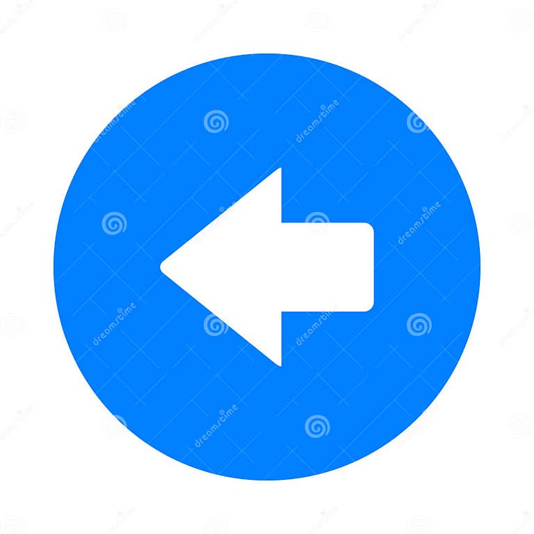 Left arrow and circle stock vector. Illustration of symbol - 200603518