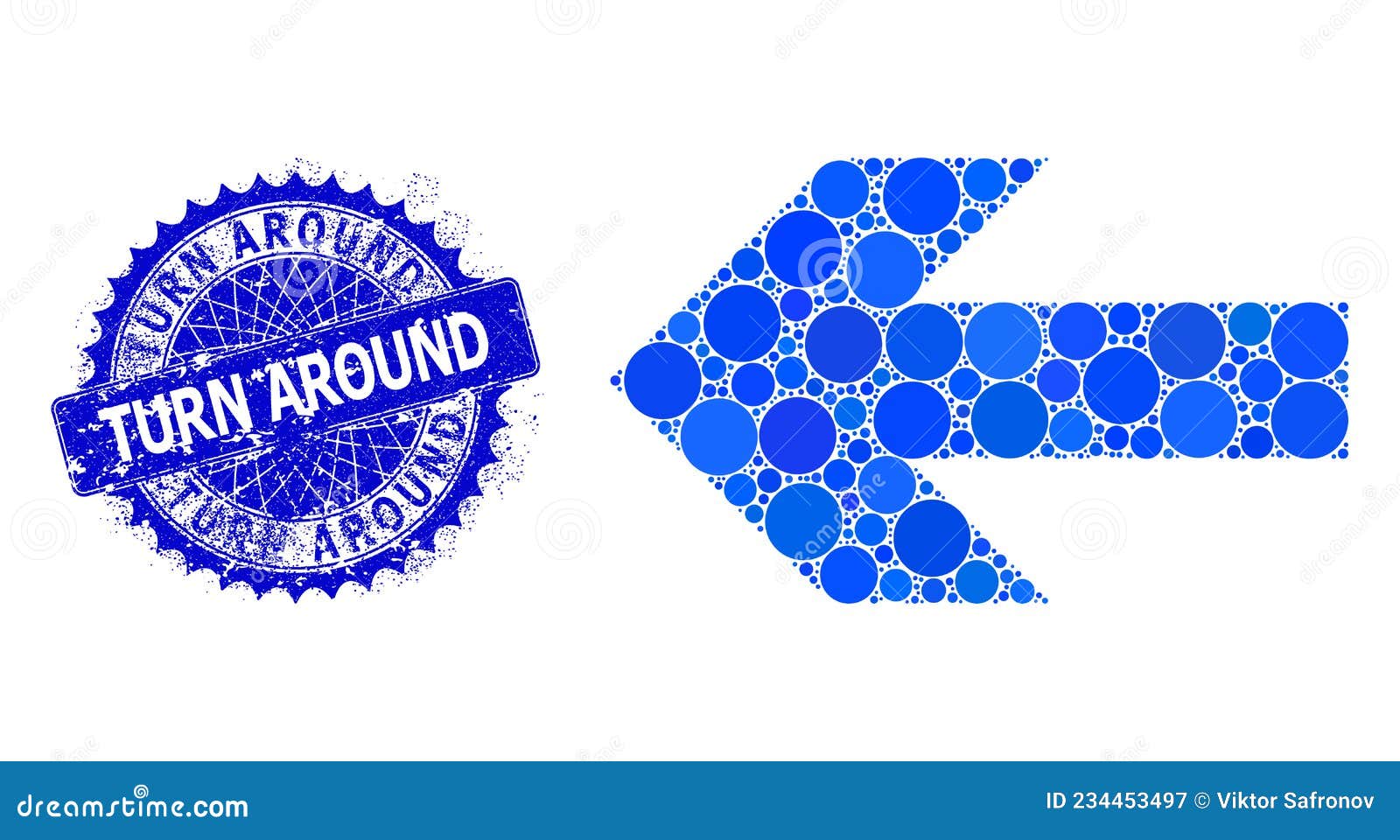 Turn Around Time TAT Icon With Circular Clockwise Arrow Cartoon Vector ...