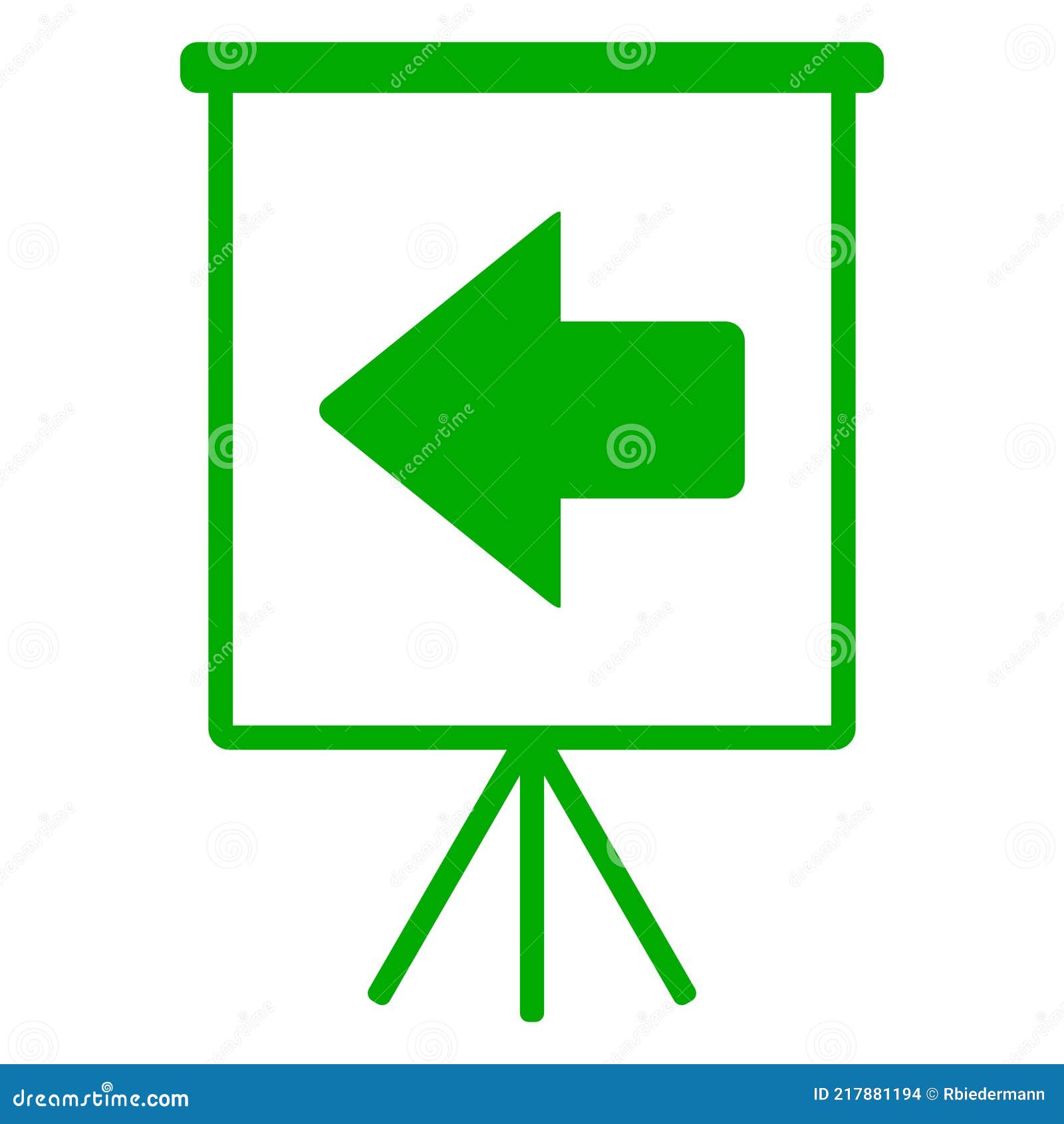 Left arrow and flipchart stock vector. Illustration of flipchart ...
